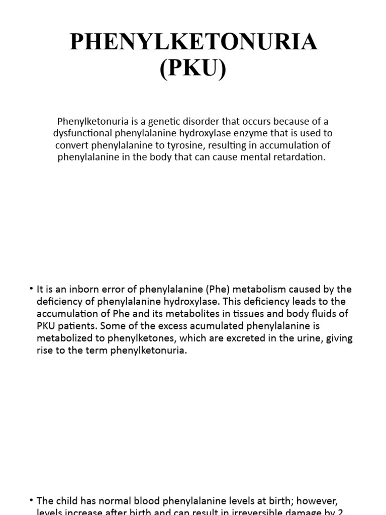 Phenylketonuria (Pku) | PDF