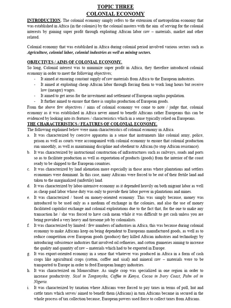 History Form 3 Topic 3 | Download Free PDF | Kenya | Colonialism