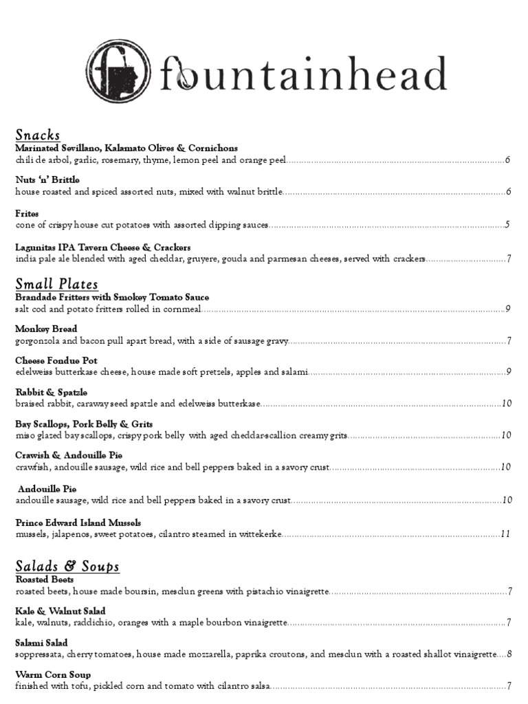 Unique Small Plates and Sandwiches Menu | PDF | Hamburgers | Sausage