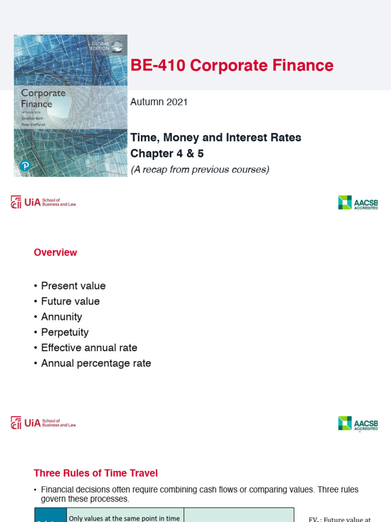 Lecture 1 - Time Value of Money | PDF