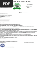 Industrial Attachment Letter | PDF