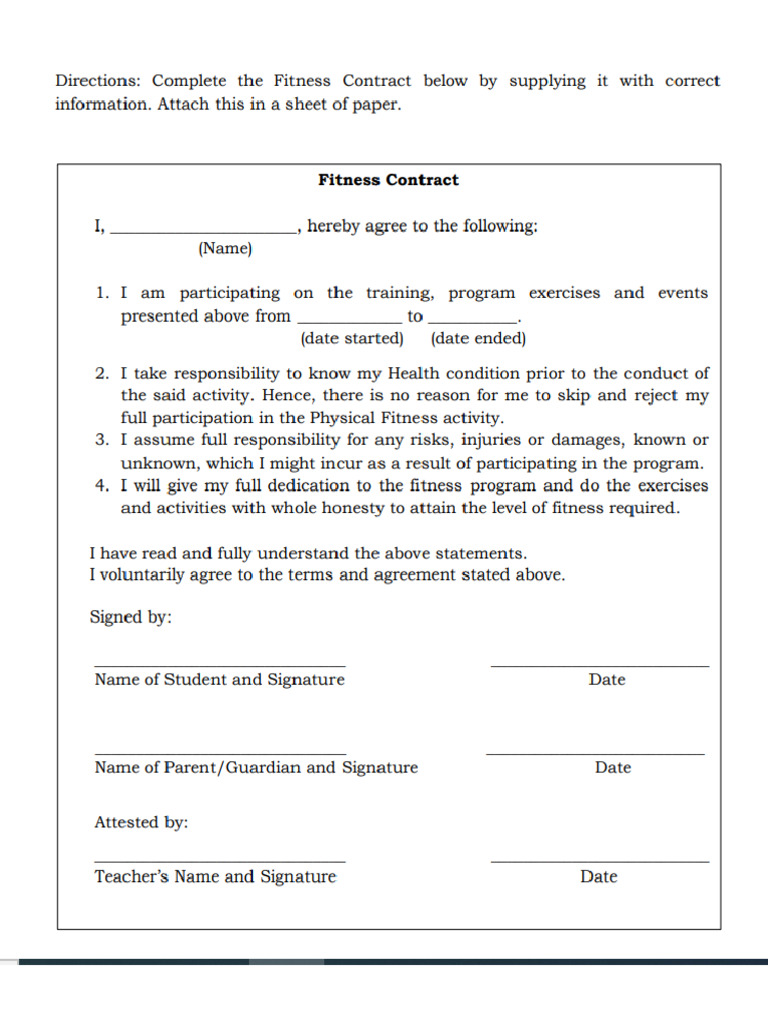 fitness-contract | PDF