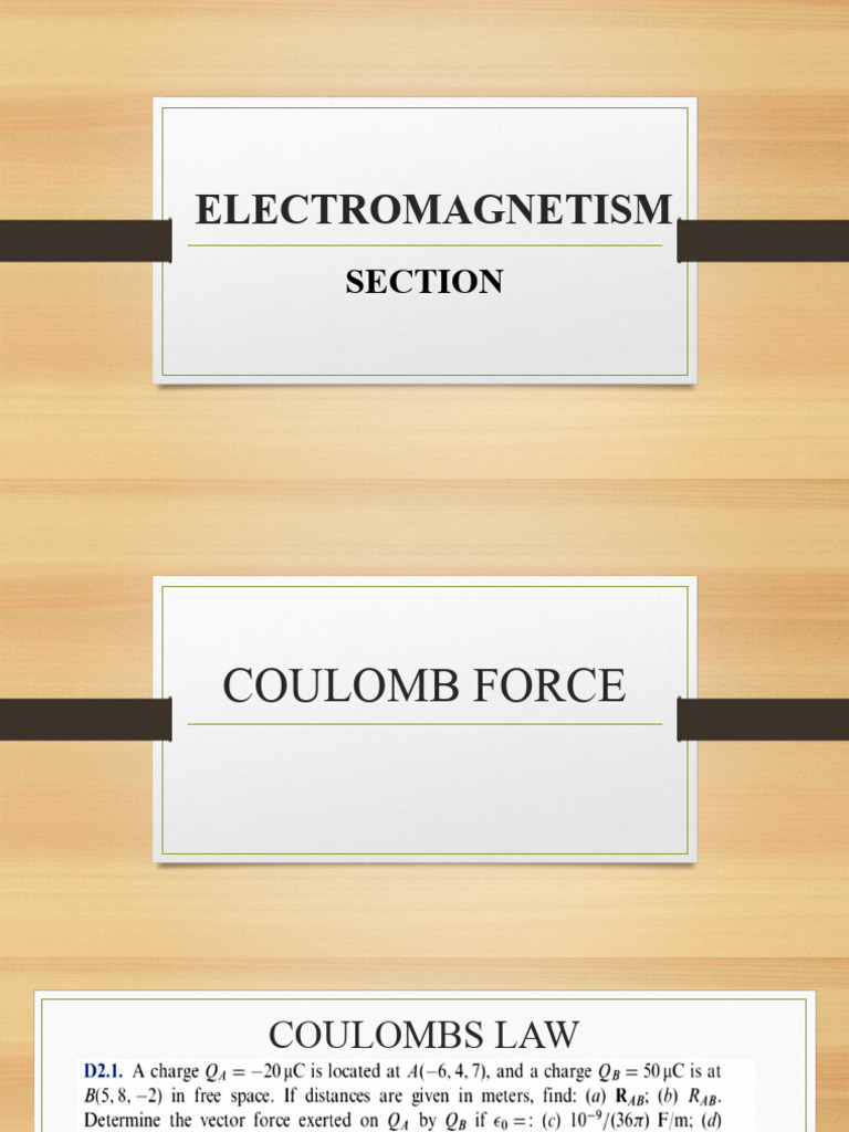 Electromagnetisim Section1 | PDF
