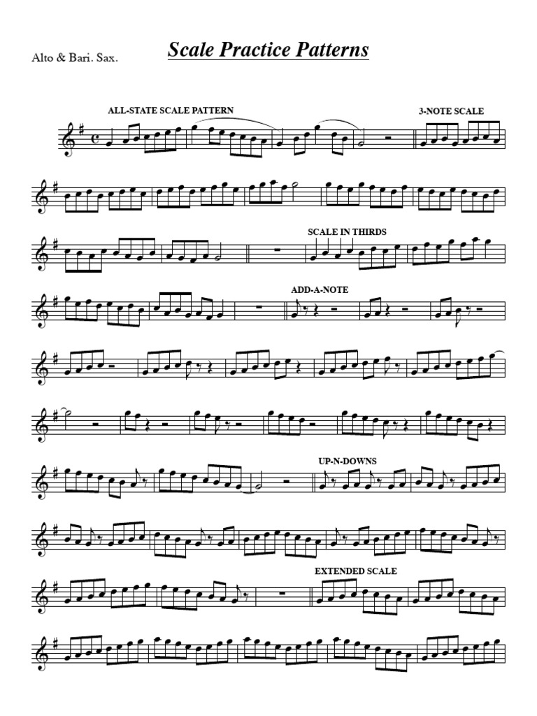 Bari Sax-Scale Patterns | PDF