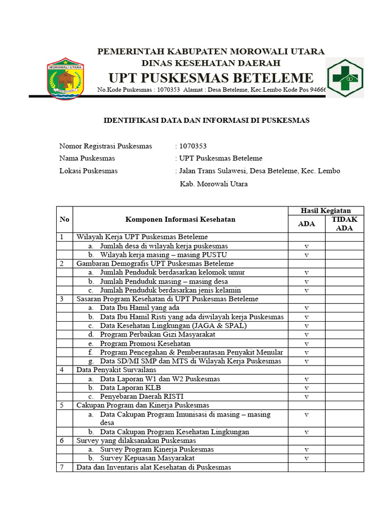 Ep 1.2.4.2 Bukti Analisis Data | PDF