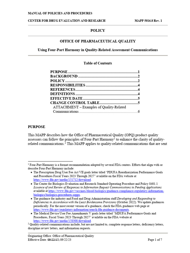 FDA Communication Guideline | PDF