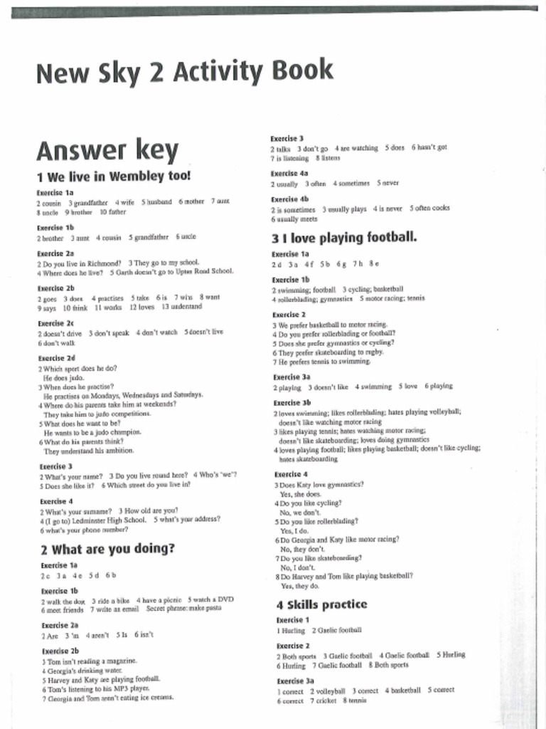 02 - Respuestas Activity Book 2 | PDF