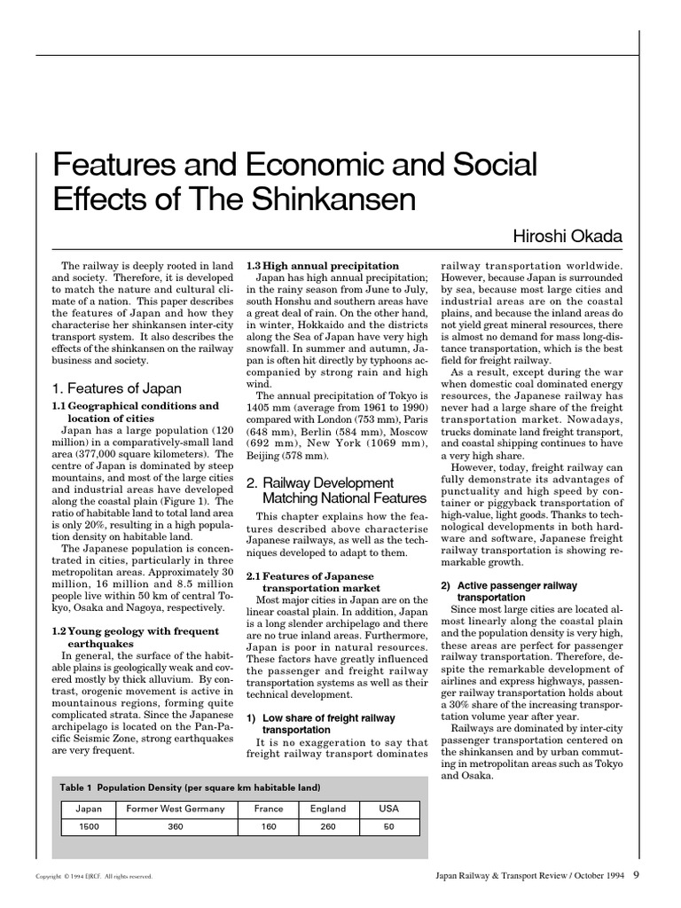 Economic Effects of Shinkansen | PDF