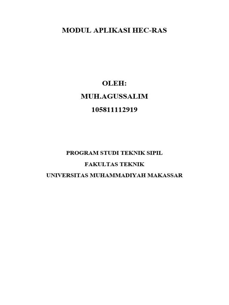 Modul HEC-RAS | PDF
