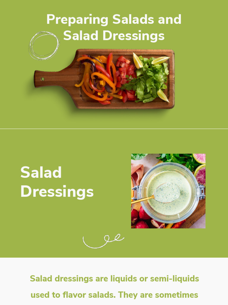 Preparing Salads and Salad Dressing | PDF | Cooking, Food & Wine | Wellness