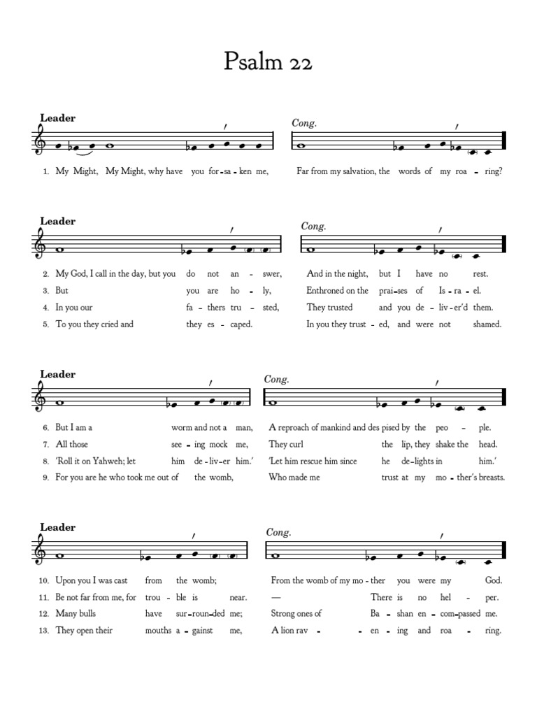 Psalm 22 | PDF | Hebrew Names Of Jewish Holy Days | Torah Books
