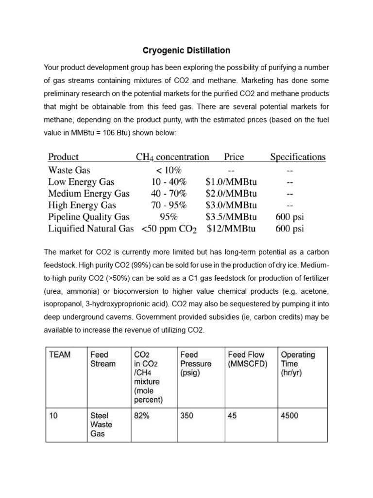 Cryogenic Distillation | PDF | Distillation | Carbon Dioxide