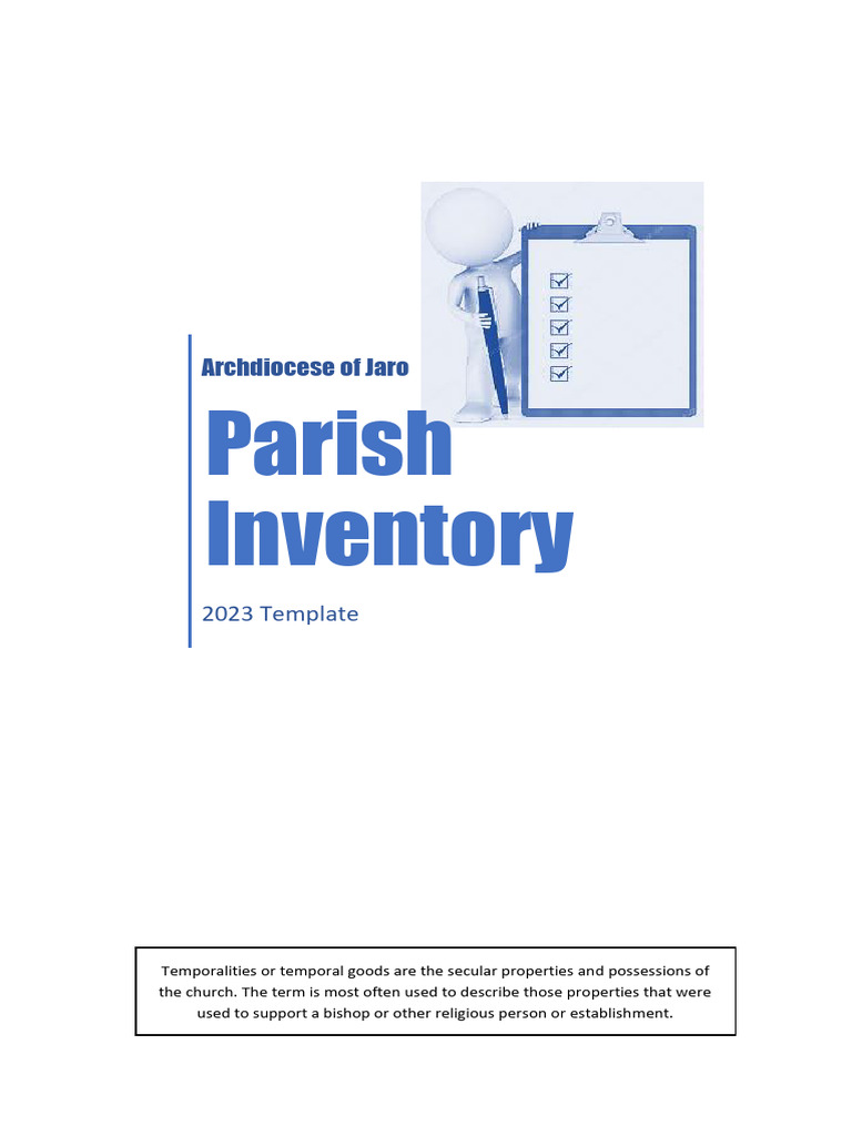 Parish Inventory Form 2023 | PDF | Parish | Mass (Liturgy)
