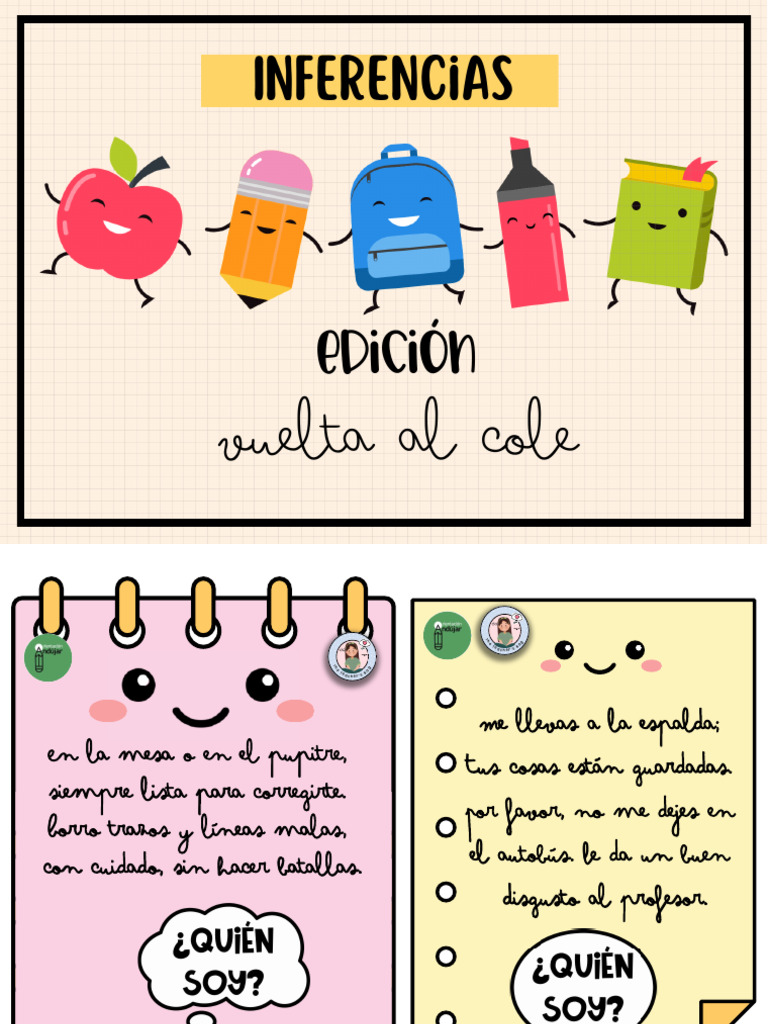 Super Cuaderno de Inferencias Especial Vuelta Al Cole | PDF