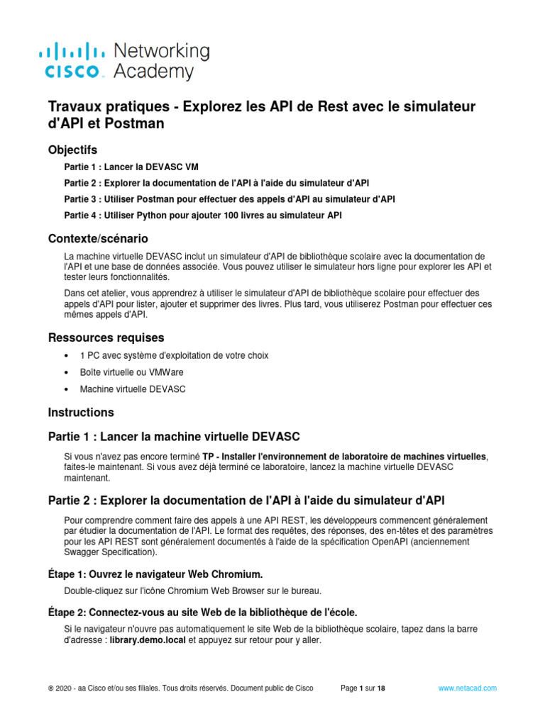 Lab - Explore REST APIs With API Simulator and Postman | PDF Lab - Explore REST APIs With API Simulator and Postman | PDF
