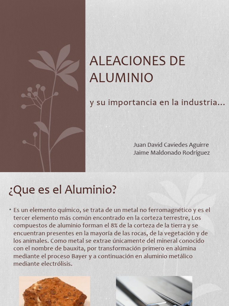 Aleaciones de Aluminio | PDF | Aluminio | Ciencias fisicas