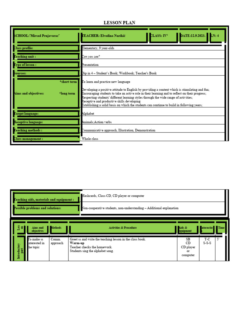 Unit 1 Lesson 4 | PDF