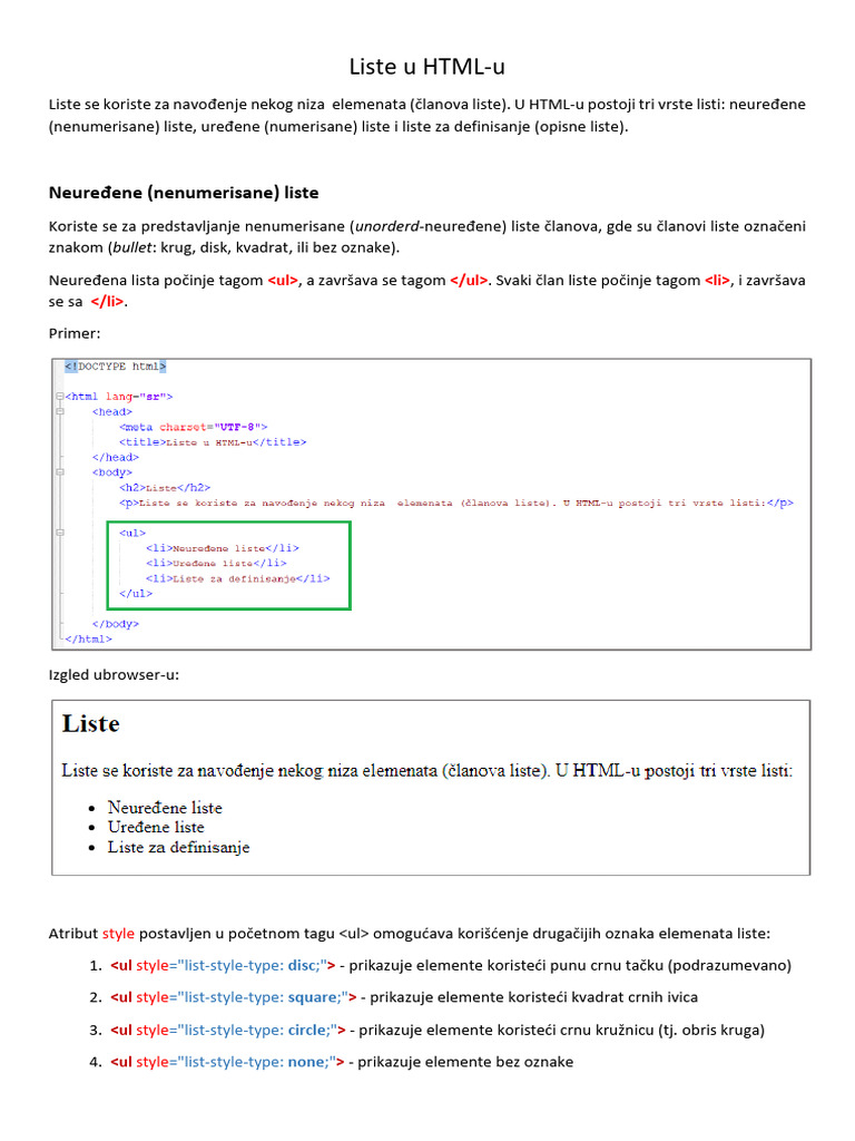 5 HTML Liste 1 | PDF