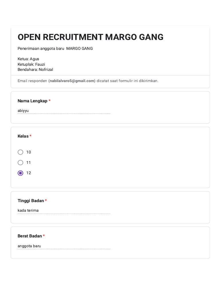 Open Recruitment Margo Gang | PDF