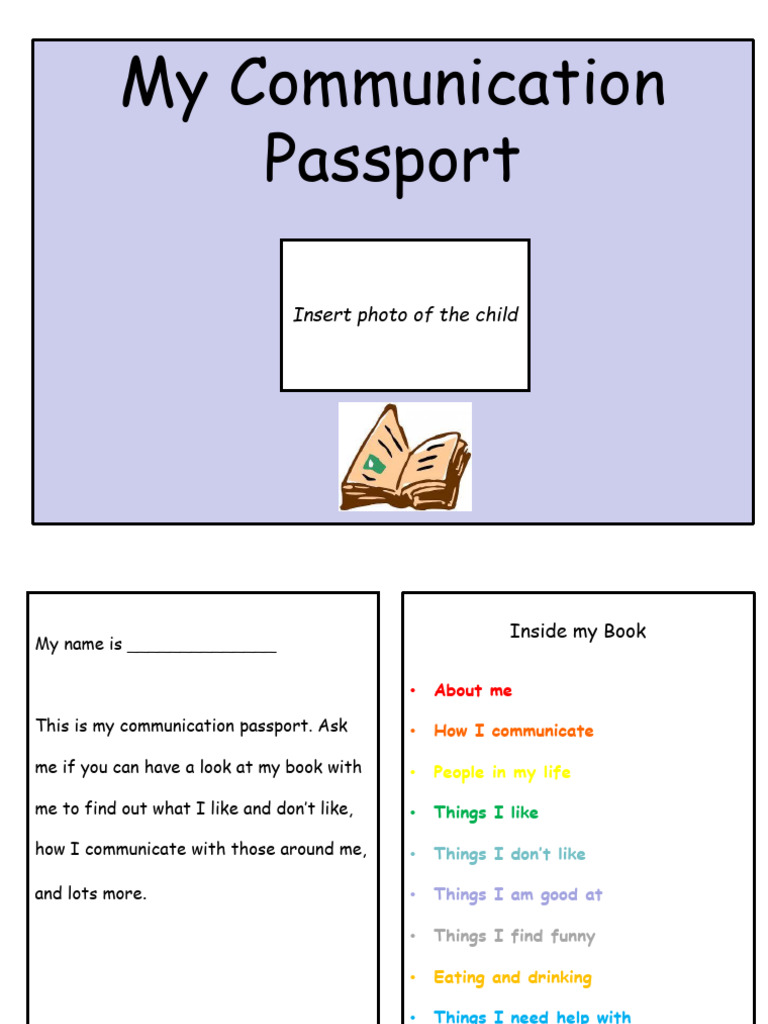 Communication Passport Template | PDF