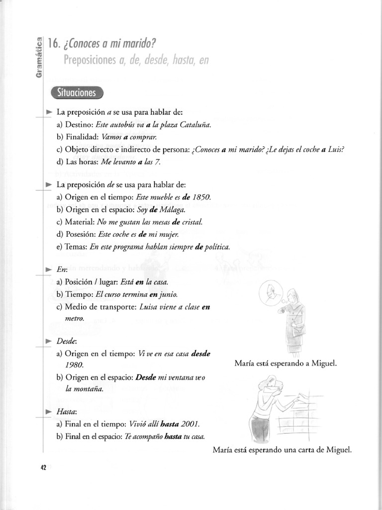 Preposiciones+Pretérito Perfecto | PDF