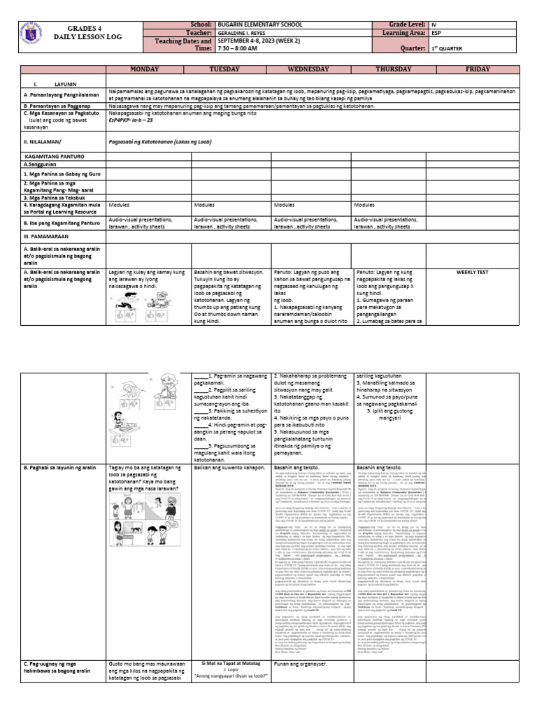 WLP - Esp 4 - Q1 - W1 | PDF