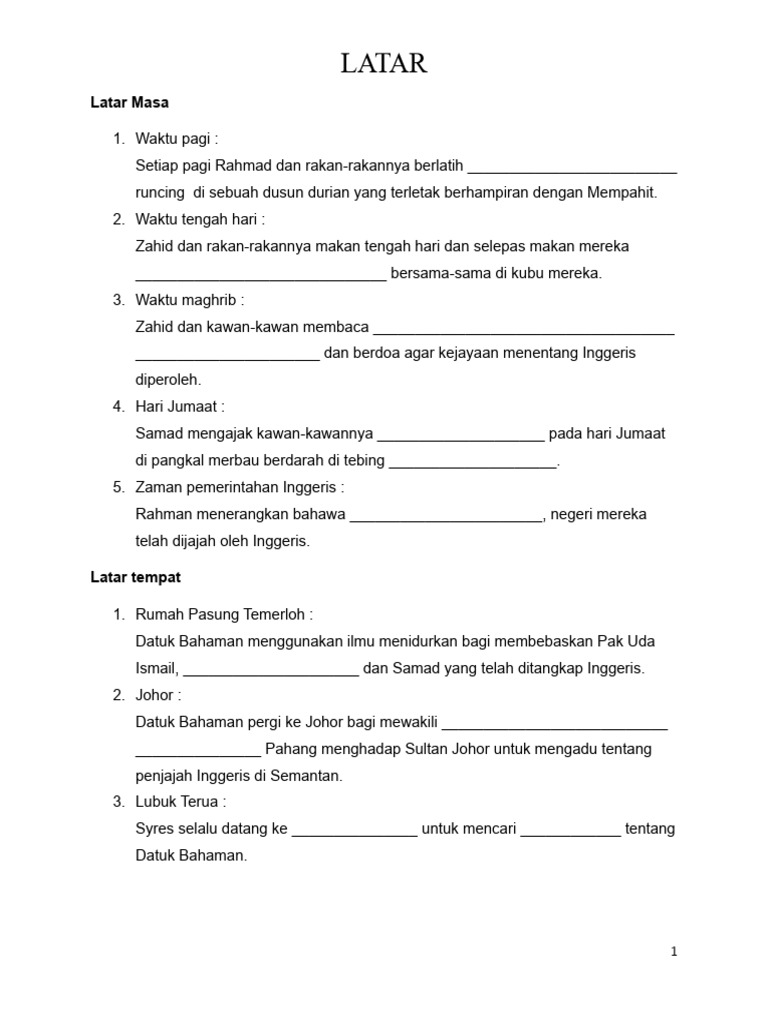 Latar Masa Darah Titik Di Semantan | PDF