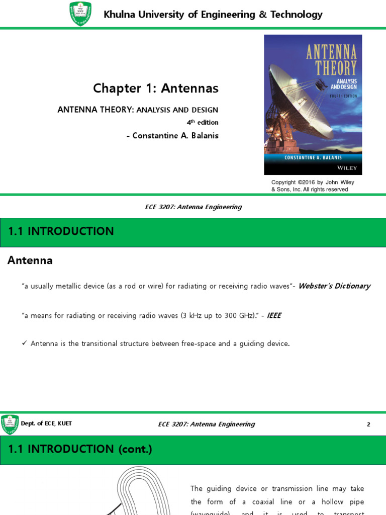Antenna Chapter-1 | PDF | Antenna (Radio) | Electromagnetic Radiation