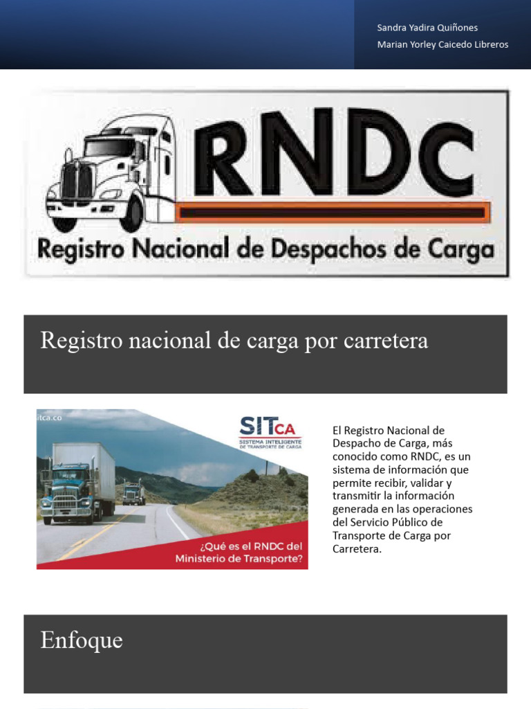 RNDC: Clave en Transporte de Carga | PDF | Transporte | Aplicación movil