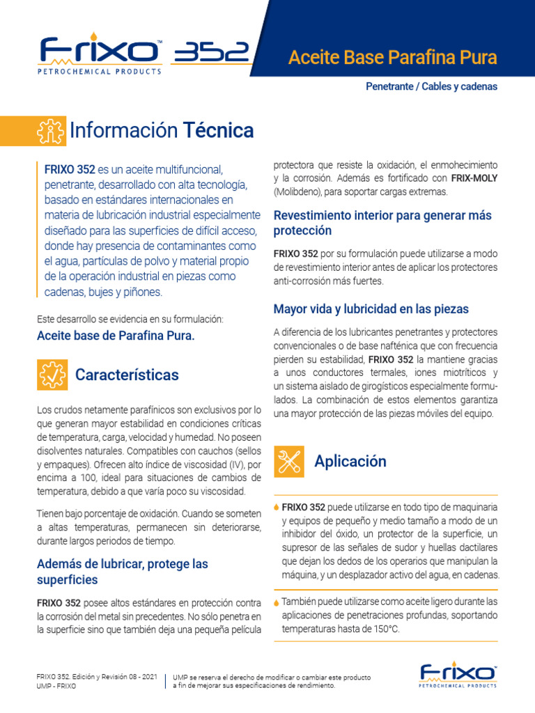 Ficha Técnica FRIXO 352-3 | PDF