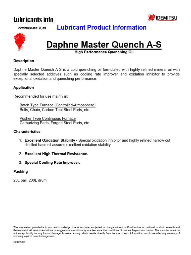 25 DN Master Quench A S | PDF