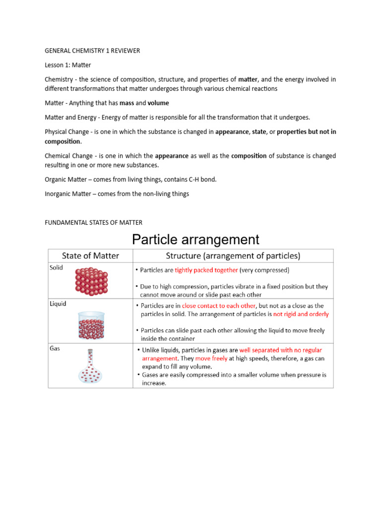 General Chemistry Matter Overview | PDF | Technology & Engineering