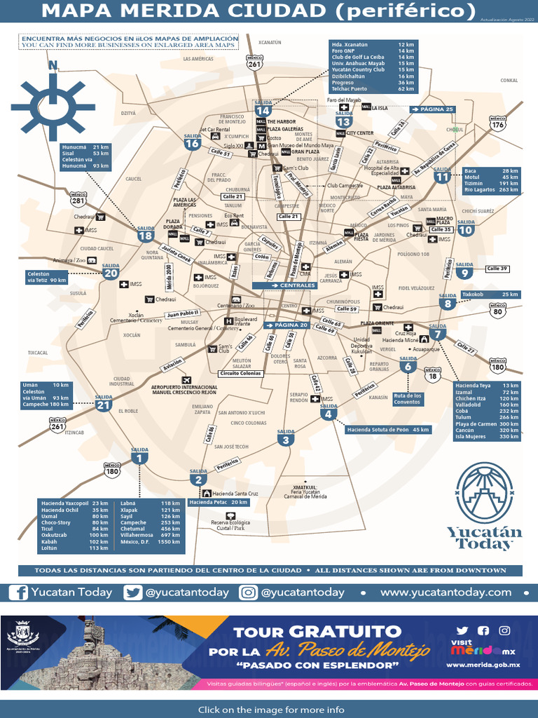 Mapa Ciudad Merida Periferico Web 08 2022 | PDF