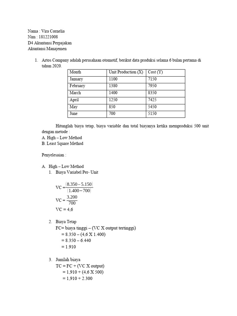 Tugas Akmen Bab 3 Akmen - Vira Cornelia - 181221008 - Reg | PDF