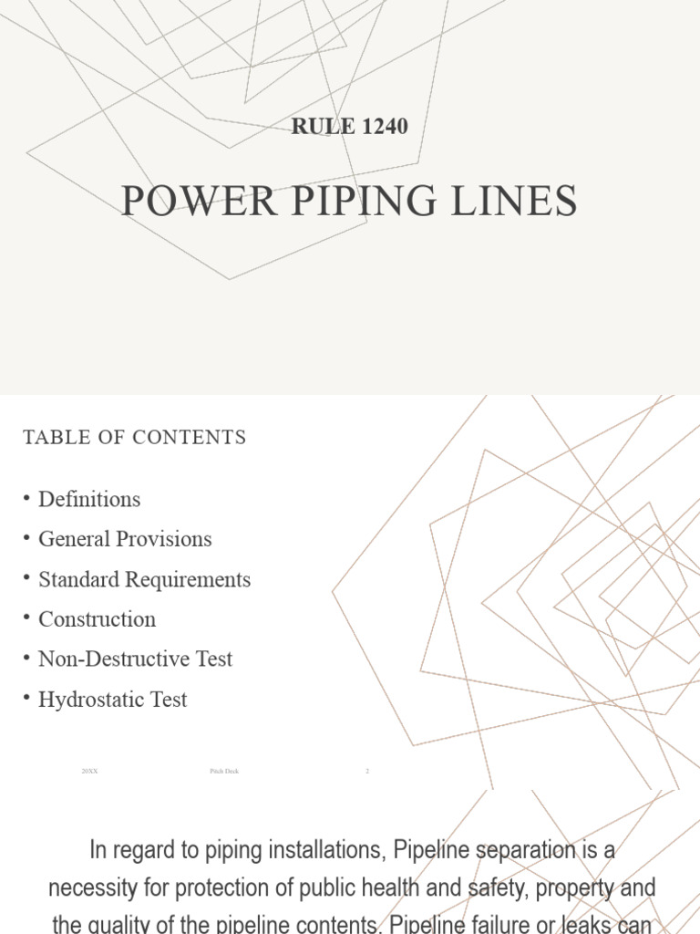 Power Piping Lines | PDF