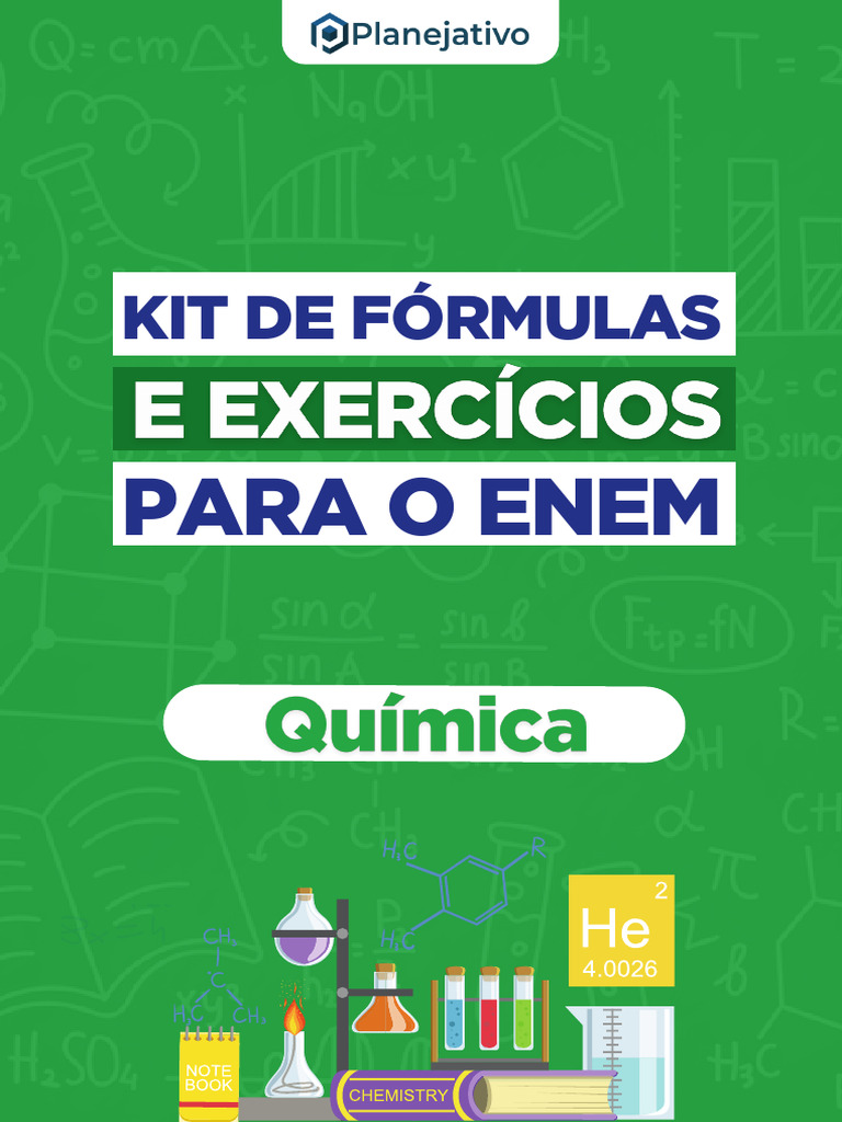 Kit de Fórmulas e Lista de Exercícios - Química | PDF