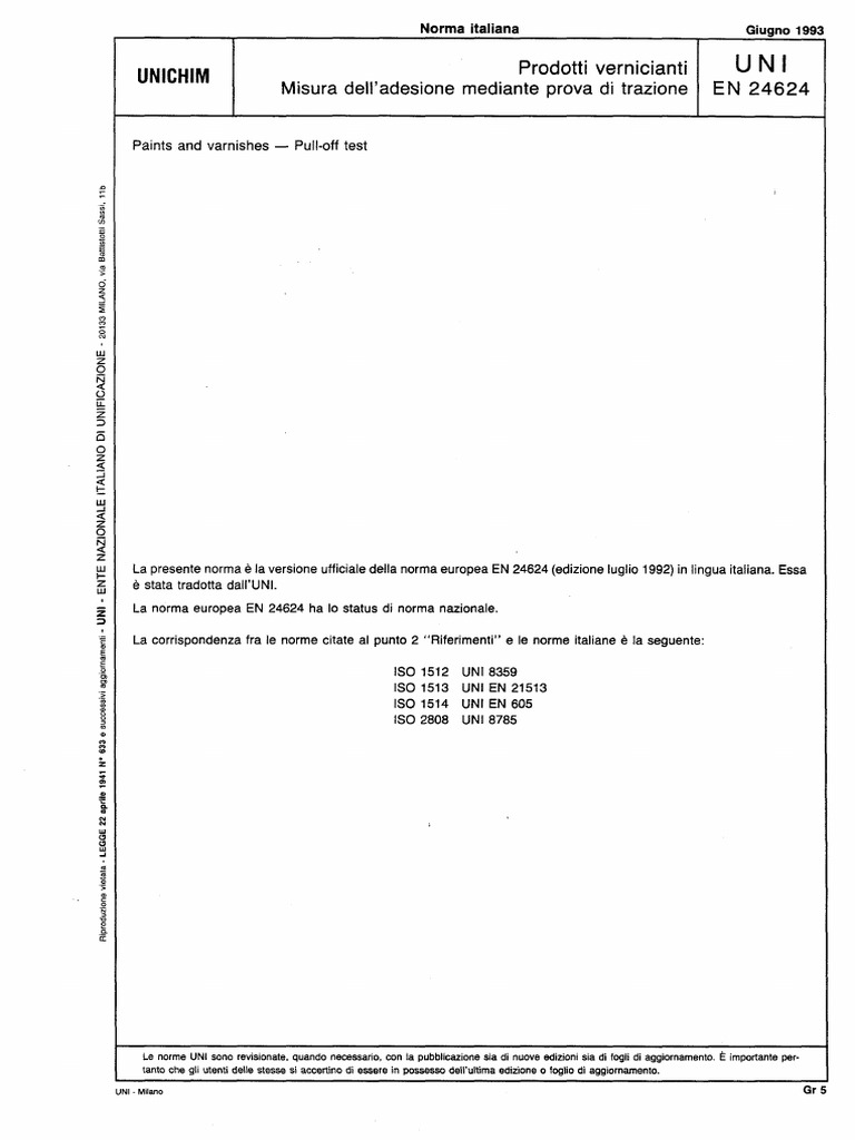UNI EN 24624-1993 - Testo | PDF