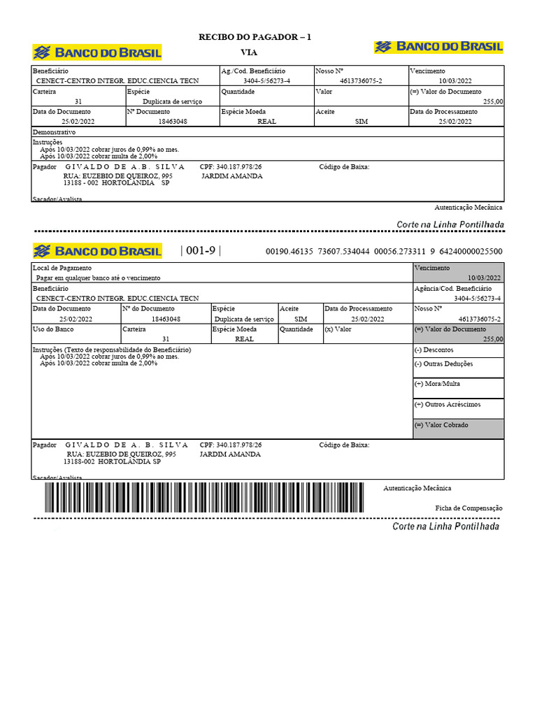 boleto-em-word- Givaldo | PDF