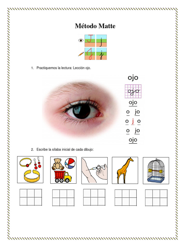 Metodo Matte (Actividades) | PDF