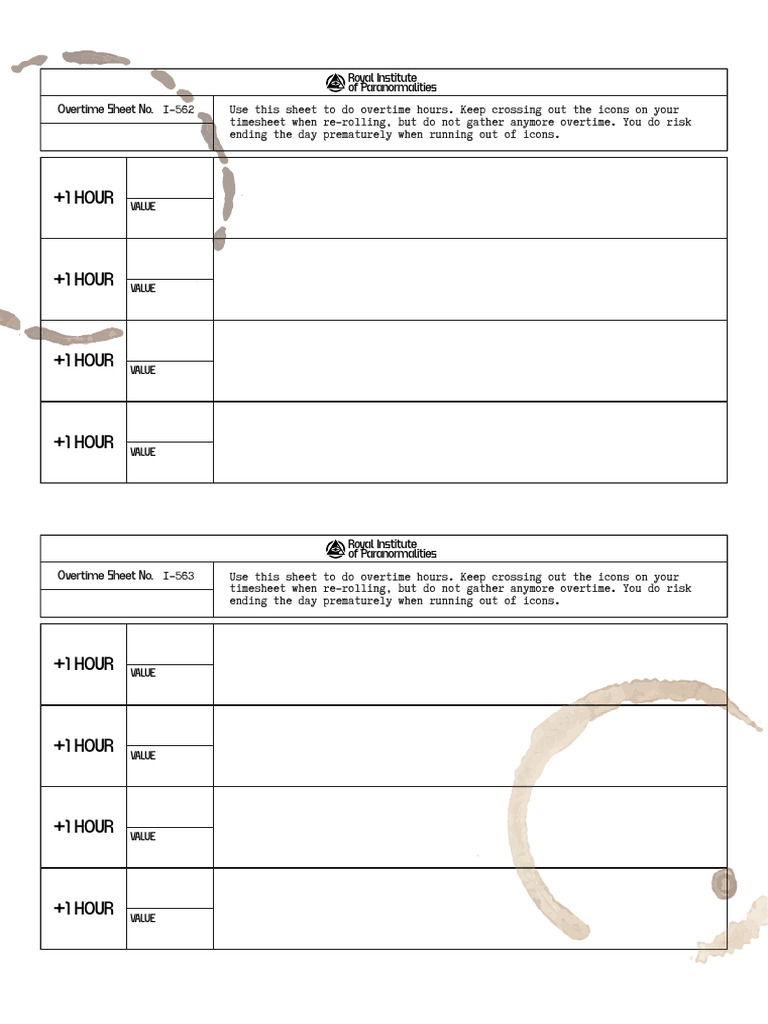 Overtime Sheet Instructions | PDF