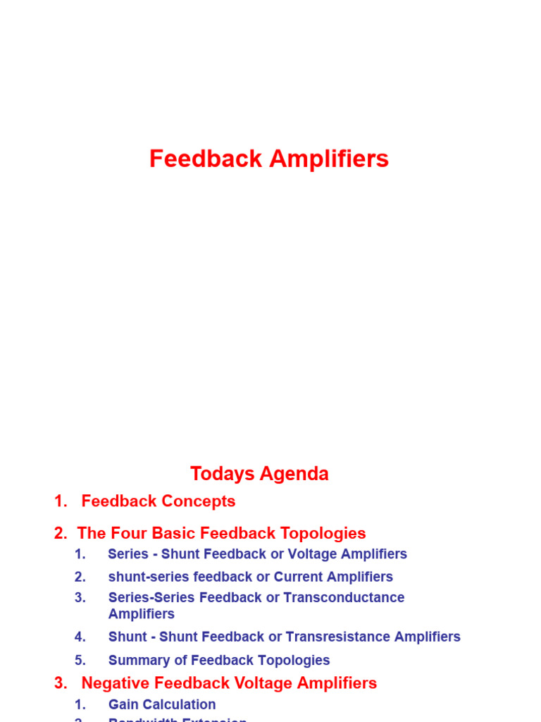 4.1. Feedback Amplifiers | PDF | Amplifier | Feedback