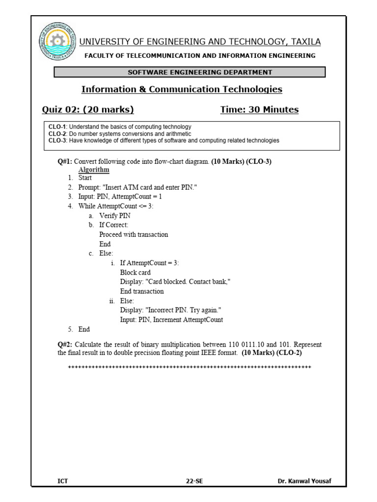 ICT - Quiz 02-Omega | PDF