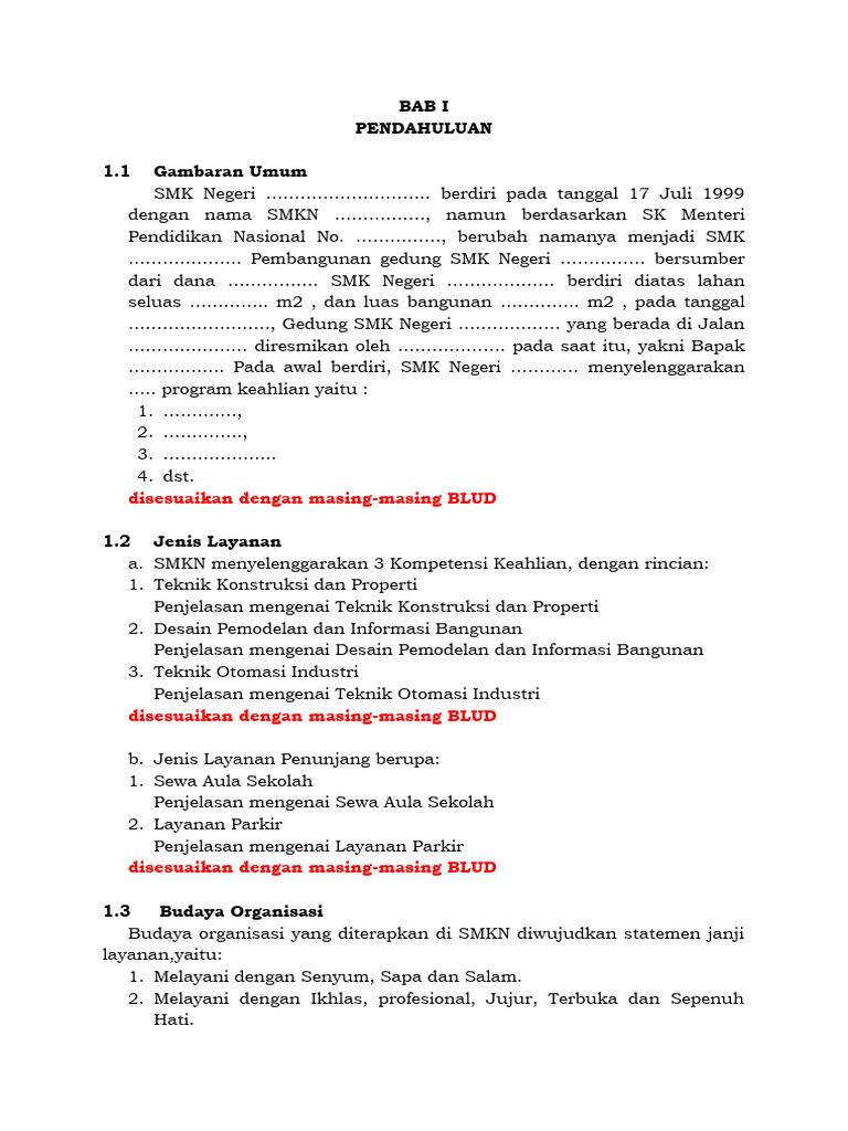 Template RBA BLUD SMKN Perubahan 2023 - Rev 230802 | PDF