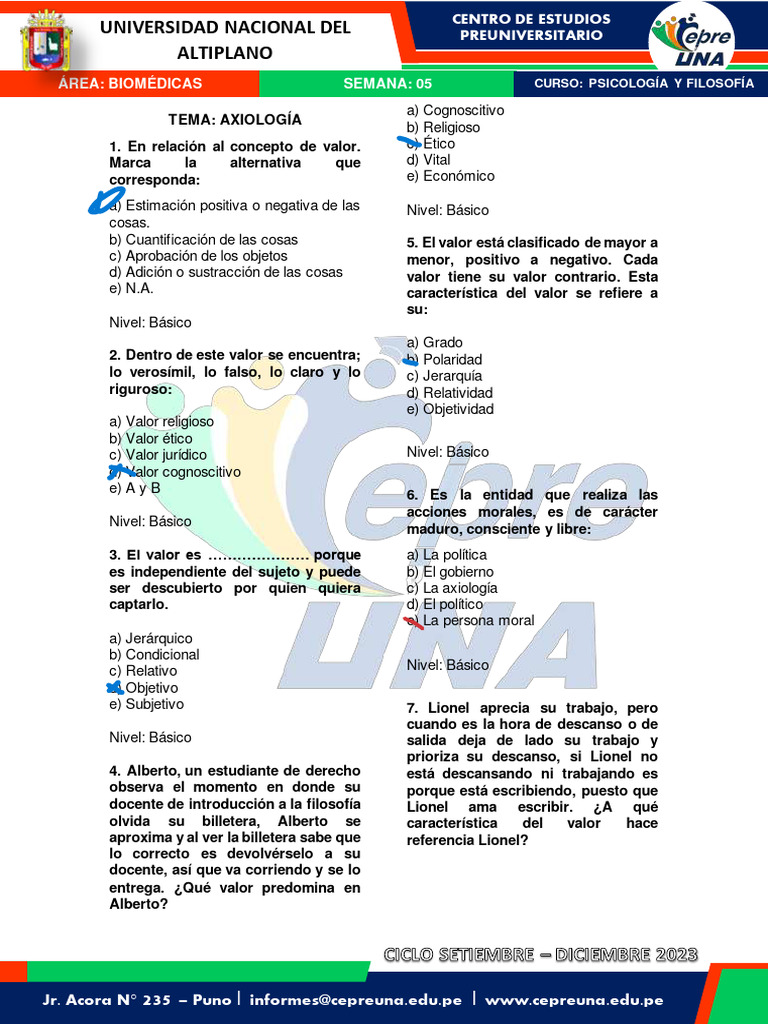 Cuadernillo Sem 5 Filosofía Resuelto | PDF