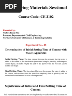 Initial and Final Setting Time of Cement | PDF | Cement | Concrete