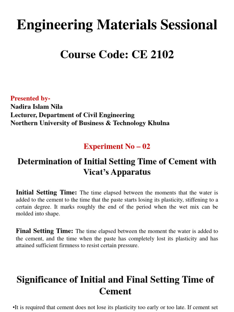 Experiment 2 | PDF | Cement | Concrete