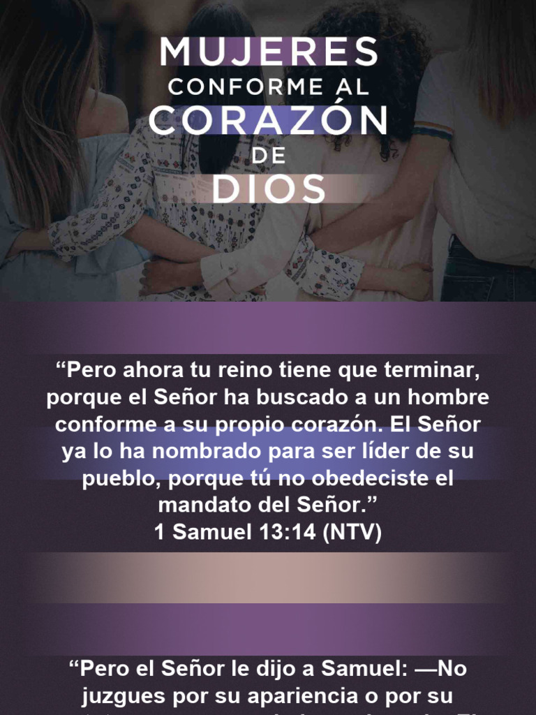Clase1 Mujeres conformes al corazon de Dios. Un corazon devoto a Dios ...