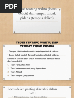 MATERI LOCUS DELICTI Dan TEMPUS DELICTI | PDF