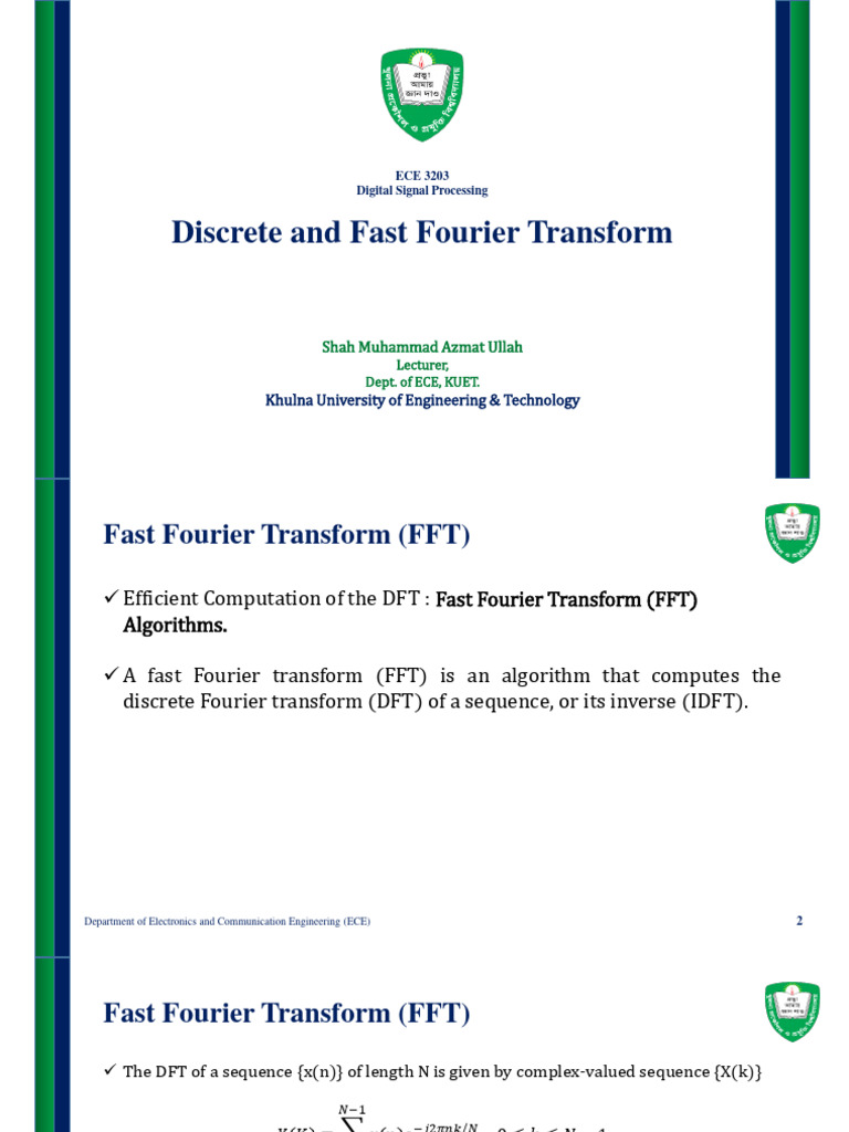 DFT FFT | PDF