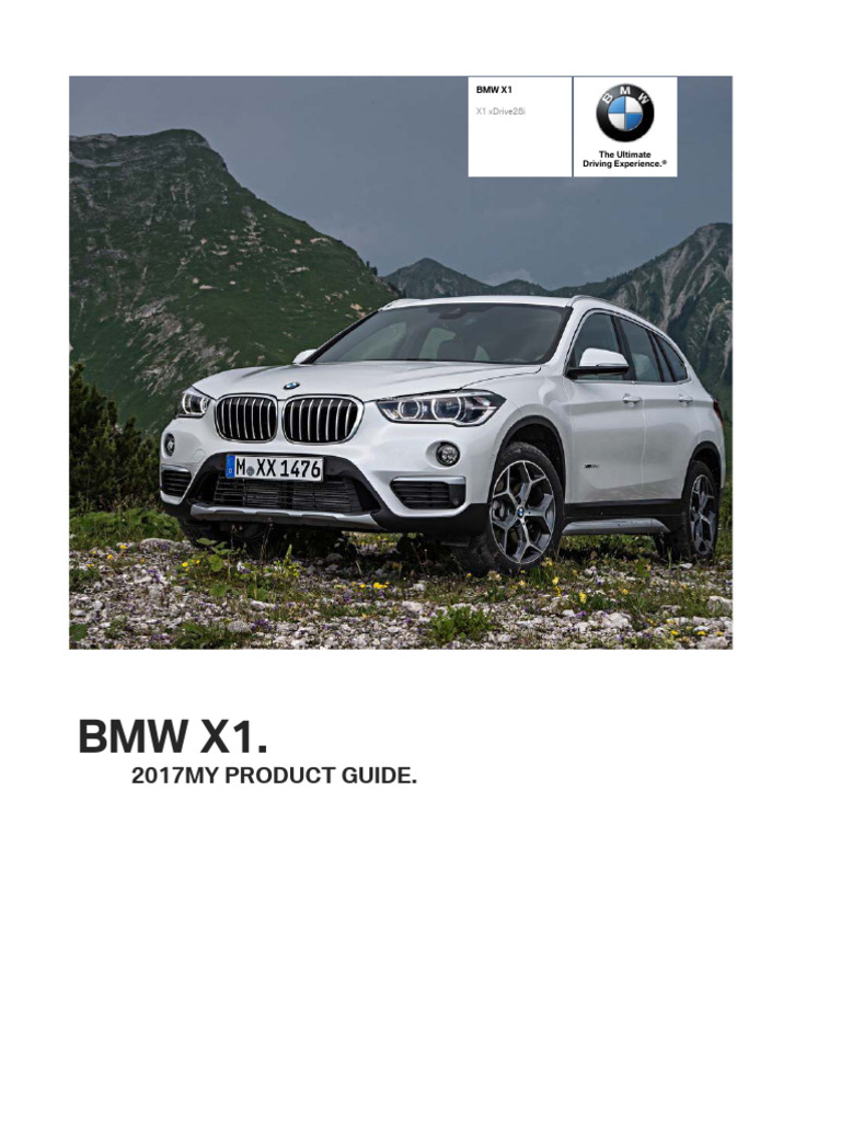 2017 X1 Product Guide | PDF | Fuel Economy In Automobiles | Private Transport